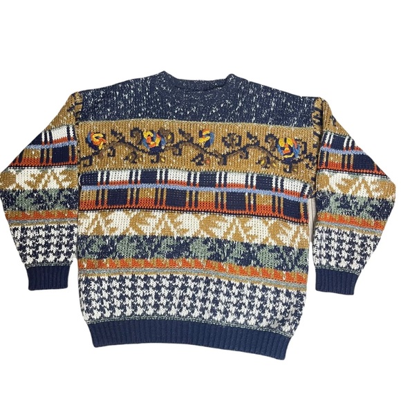 Together | Sweaters | Vintage Together Grandpa Chunky Knit Oversized ...